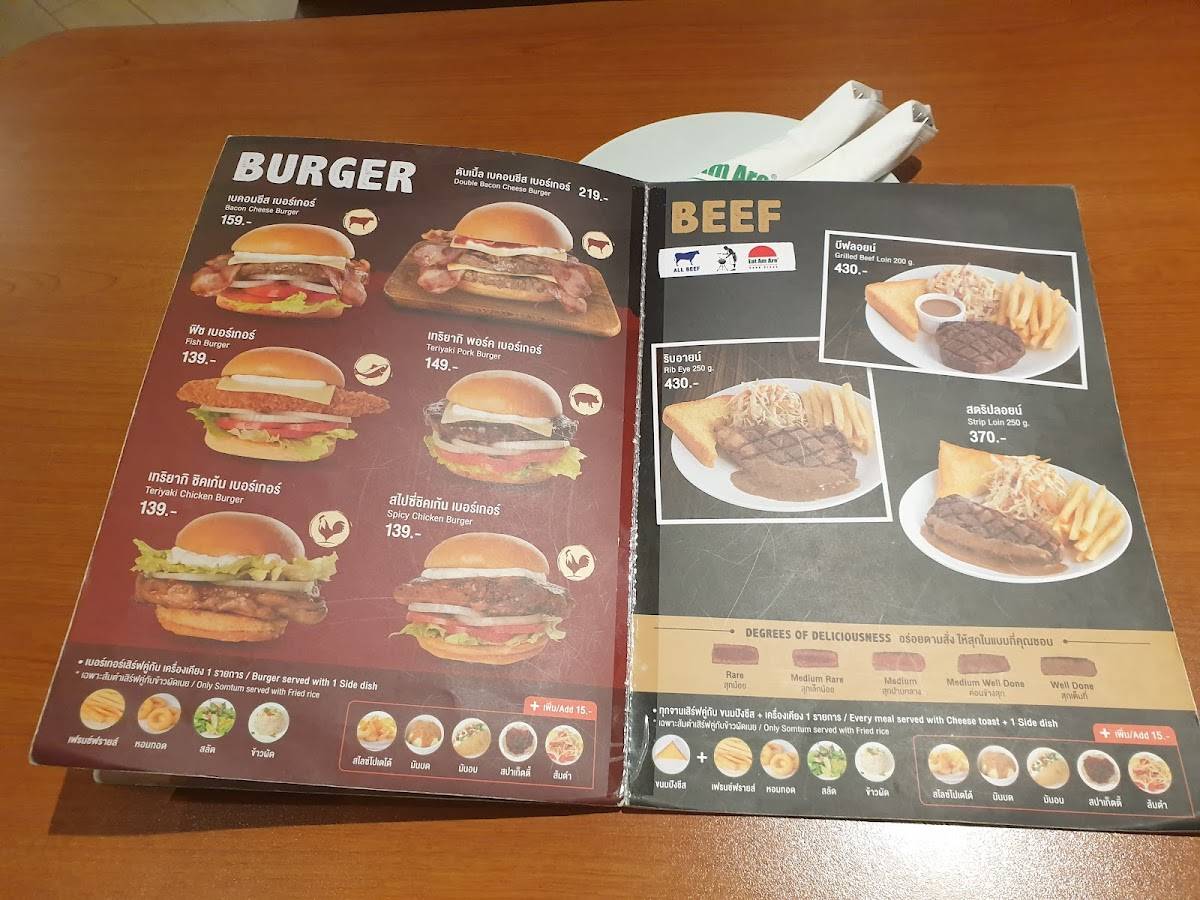 Menu at Eat Am Are steakhouse, Bangkok, ชั้น 3 1 อาคารเซ็นเตอร์ วัน ...