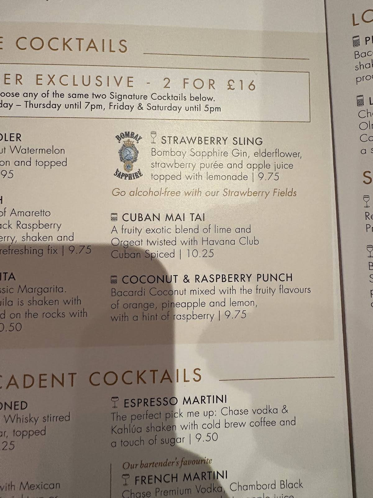 Menu at Miller & Carter Bromley steakhouse, West Wickham, Pickhurst Ln