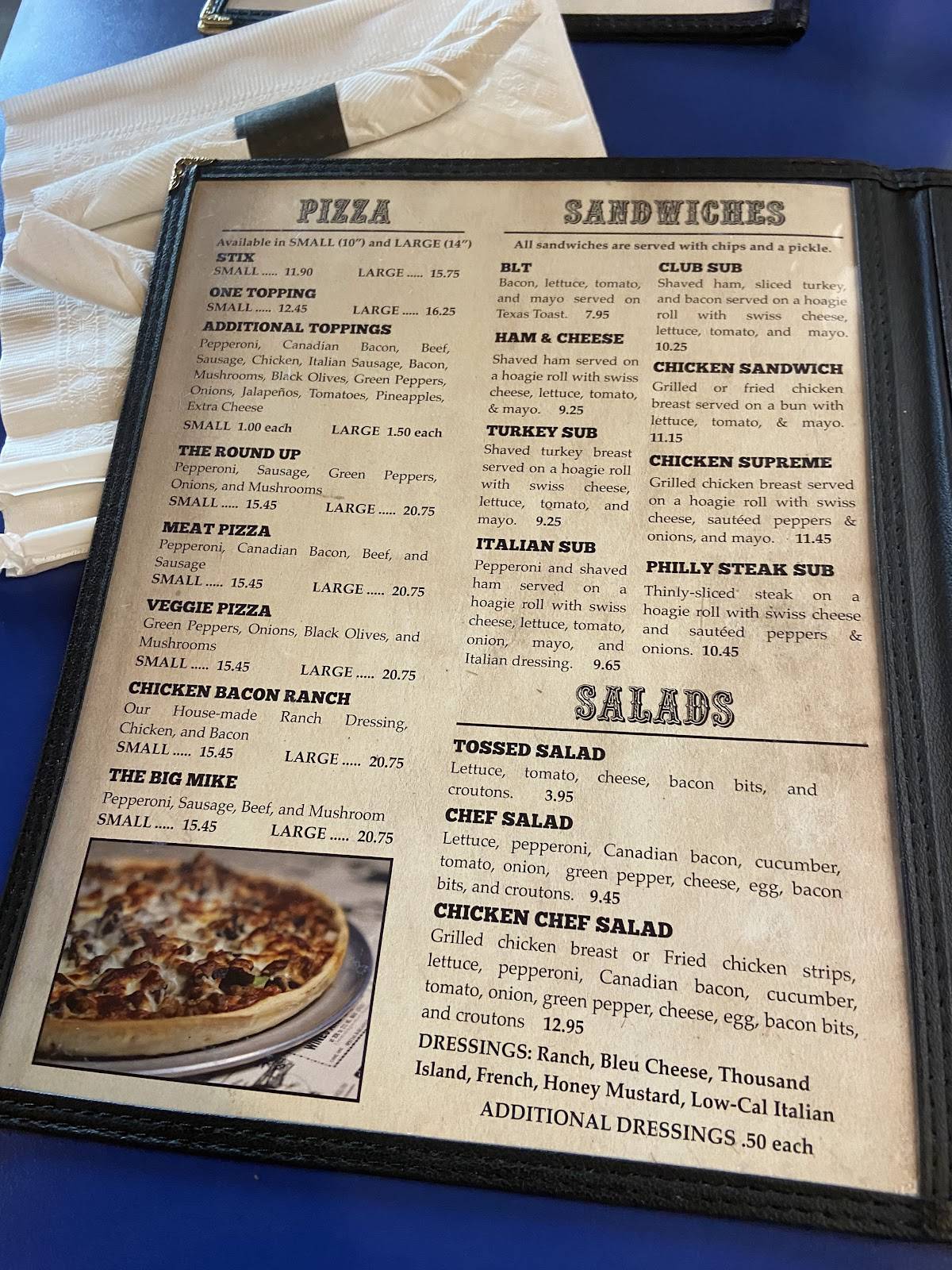 Menu at Roper's Restaurant, Beebe