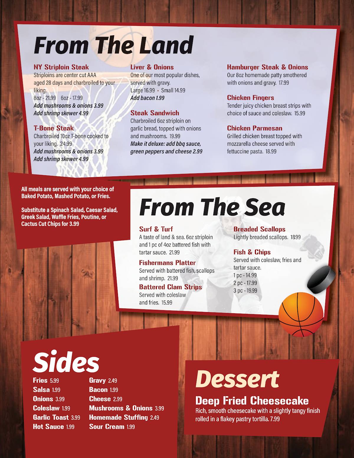 Menu at Steel City Sports Bar & Steakhouse, Sydney