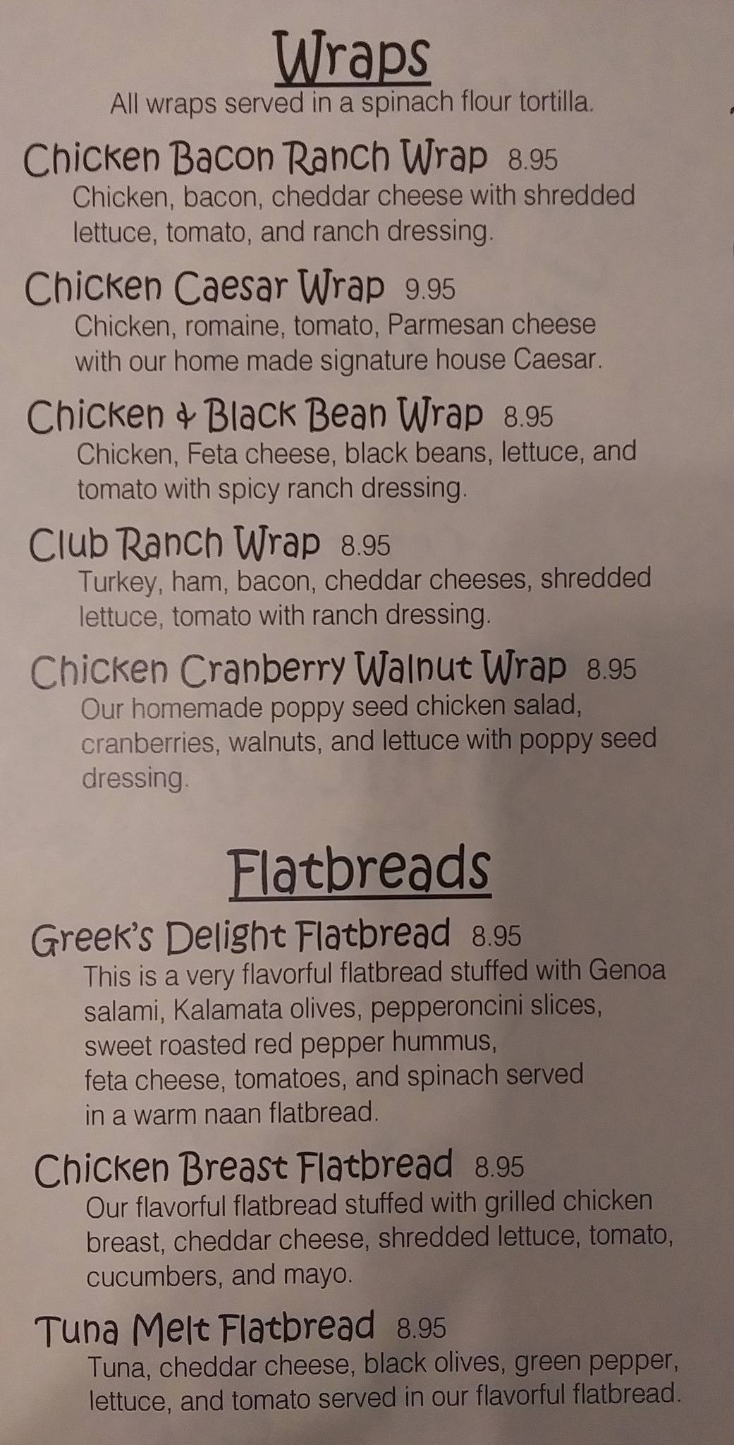 Menu at Stone Cup Coffee House & Stone's Deli, Escanaba
