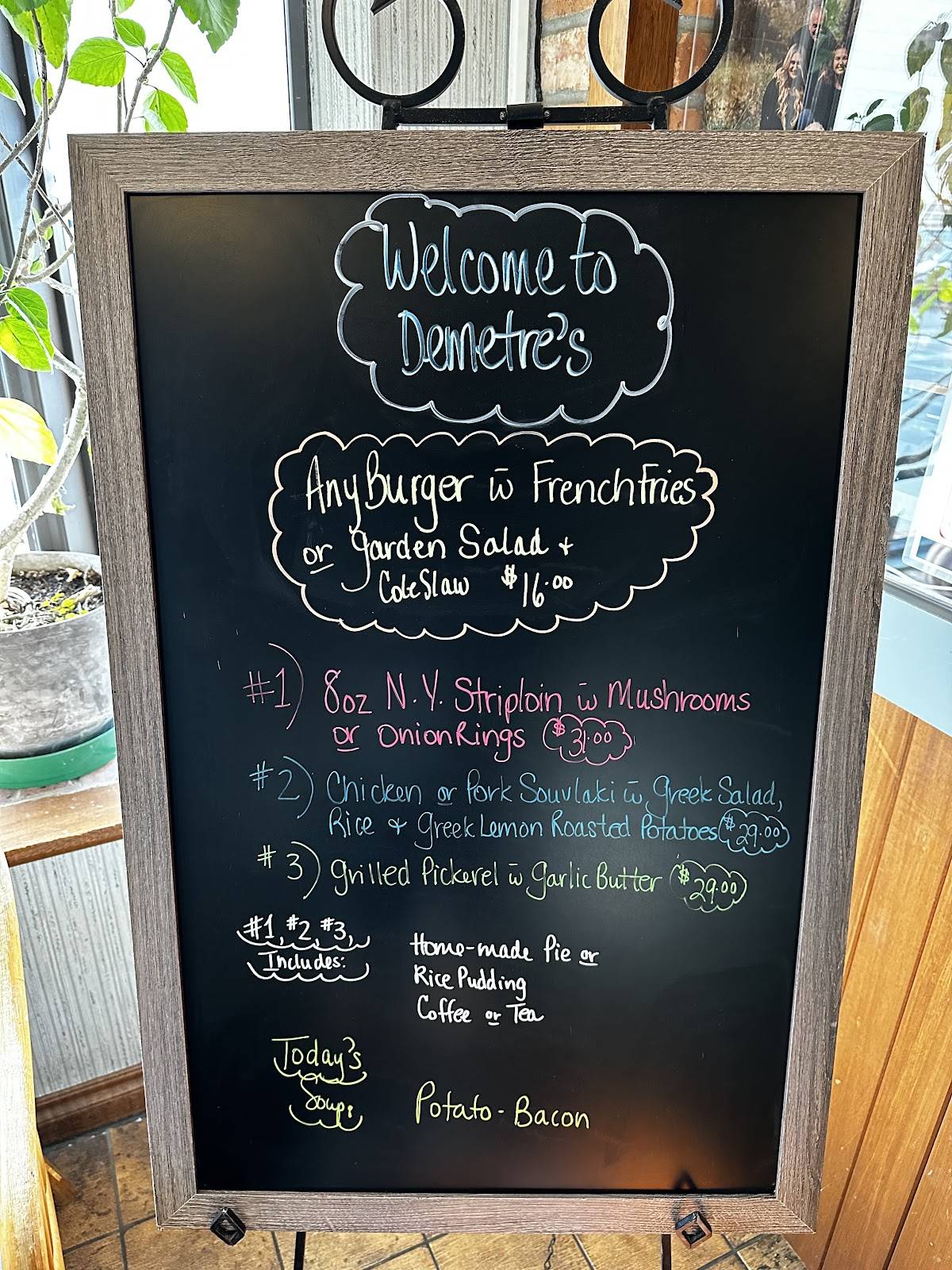 Menu at Demetre's Family Eatery restaurant, Stratford