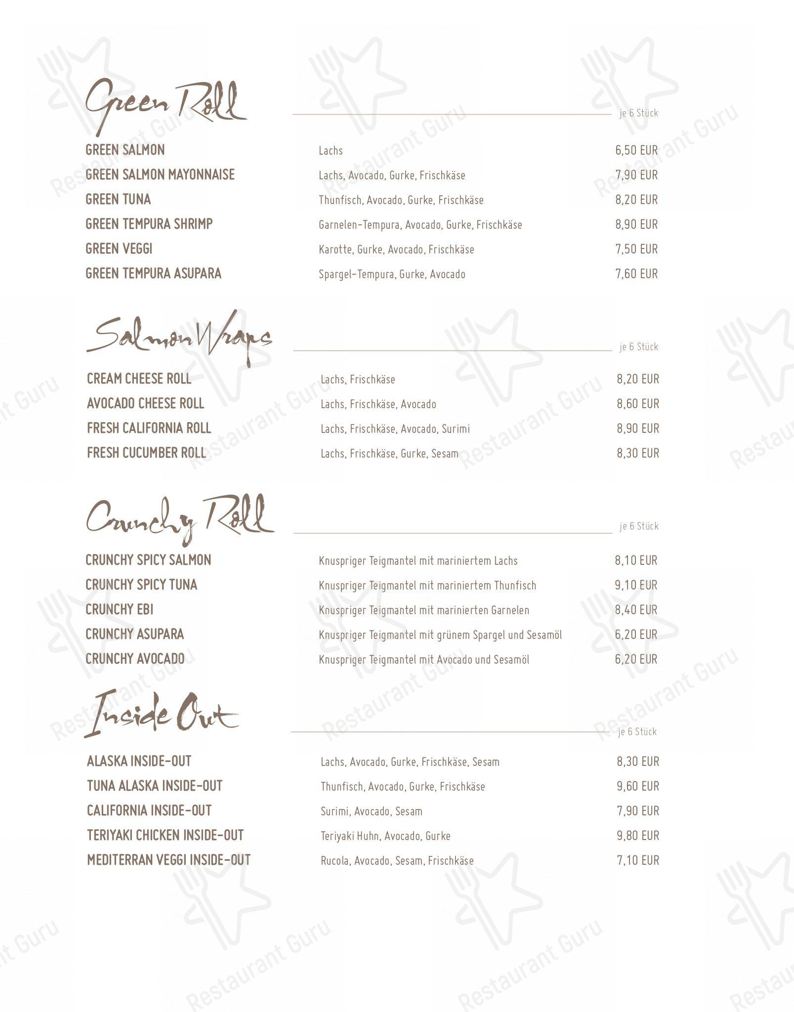 Speisekarte von Enso Sushi & Grill restaurant, Stuttgart