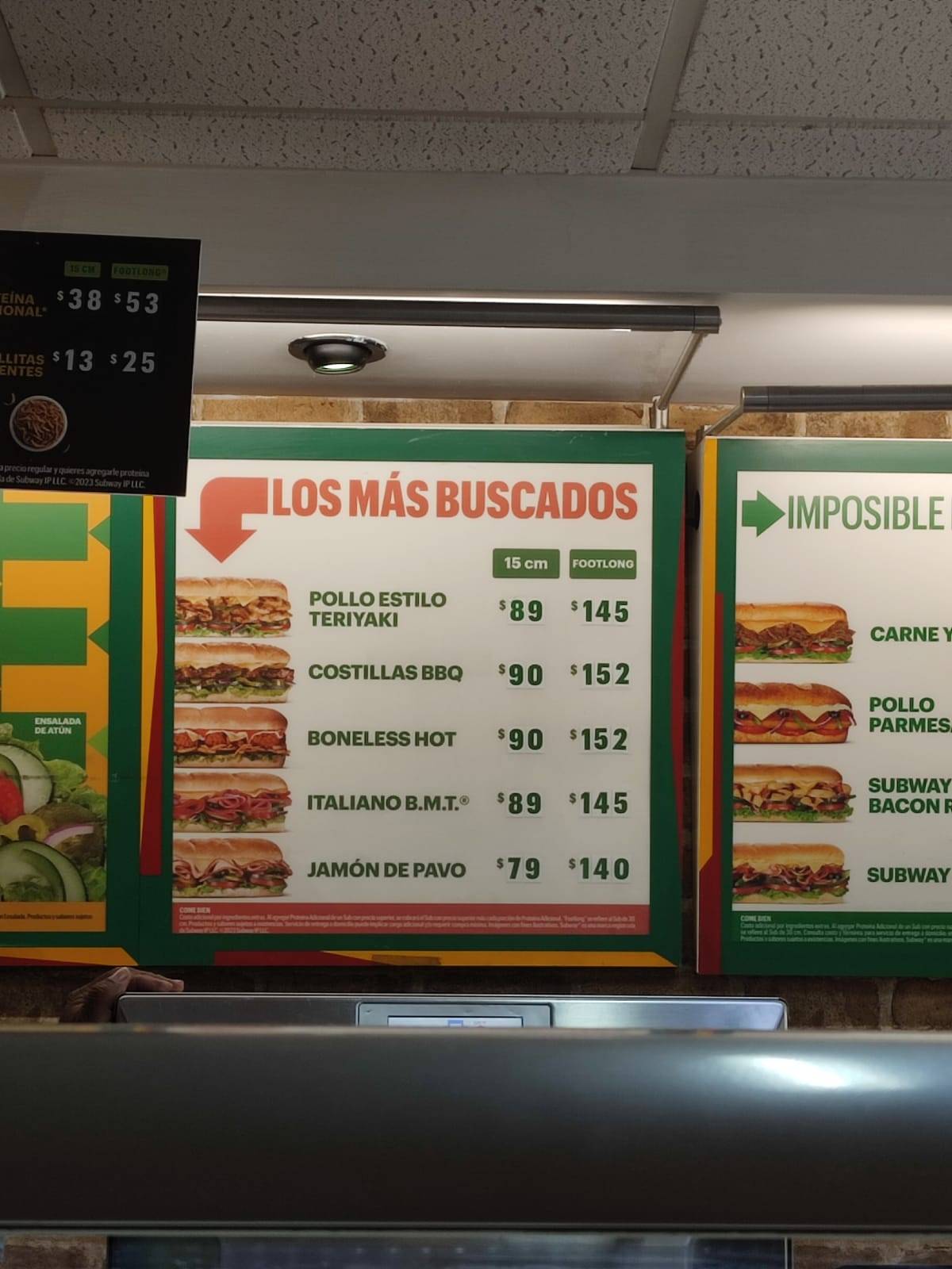 Carta del restaurante Subway, Ciudad Guzmán, Ciudad Guzman