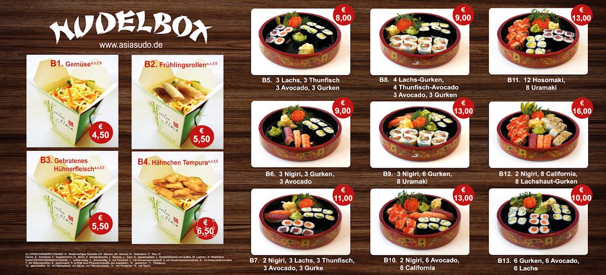 Speisekarte von Sudo Sushi - Viet Thai Küche restaurant, Nürnberg