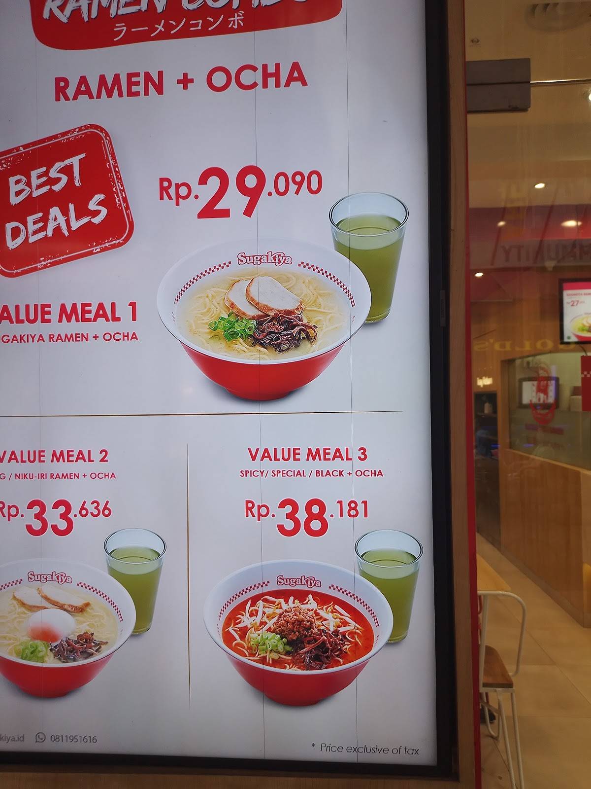 Carta del restaurante Sugakiya Summarecon Mall Serpong, Curug Sangereng
