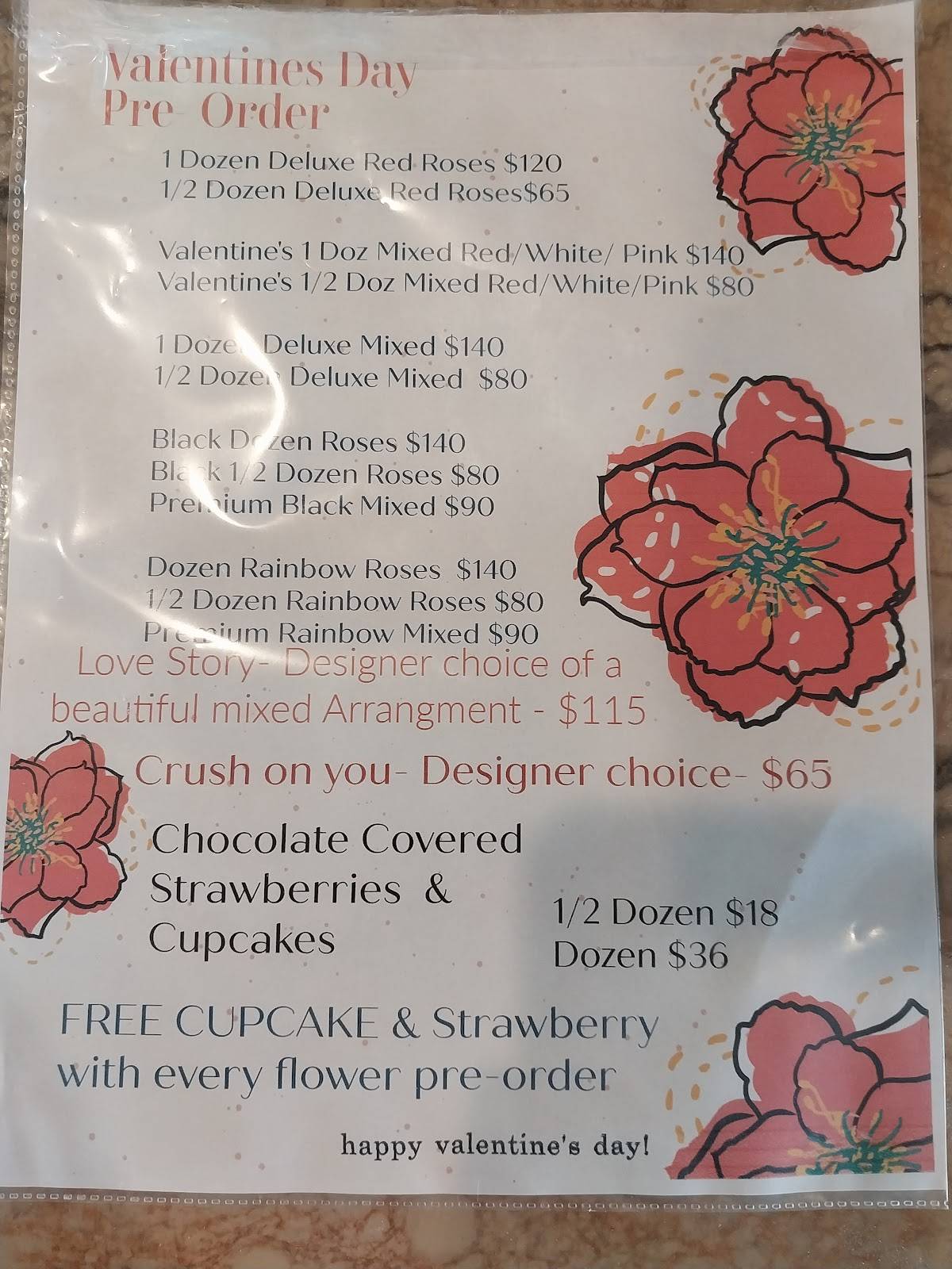 Menu at Sugar Lily Bakery & Floral, West Plains