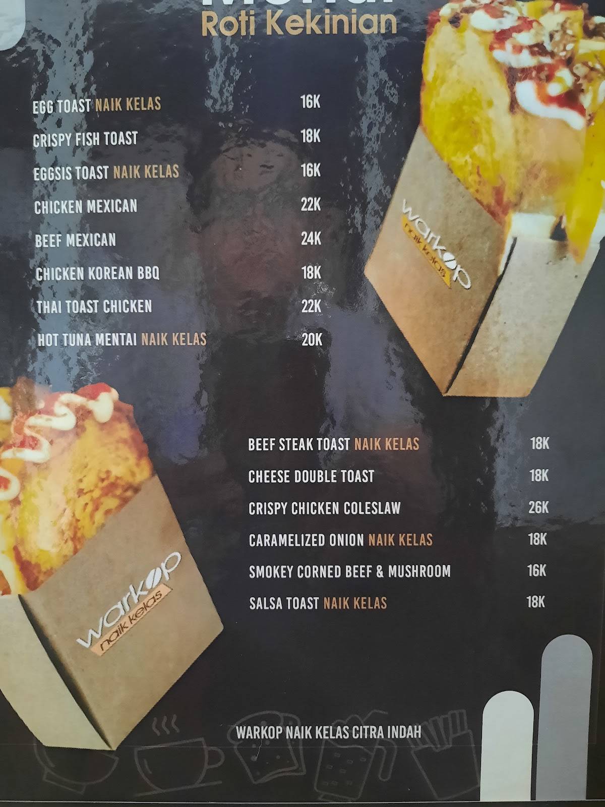 Menu at Warkop Naik Kelas Citra Indah cafe, Sukamaju