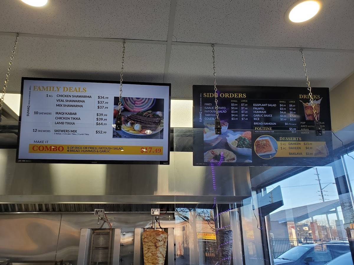 Menu at Sumaq Iraqi Charcoal Grill (Scarborough) BBQ, Toronto