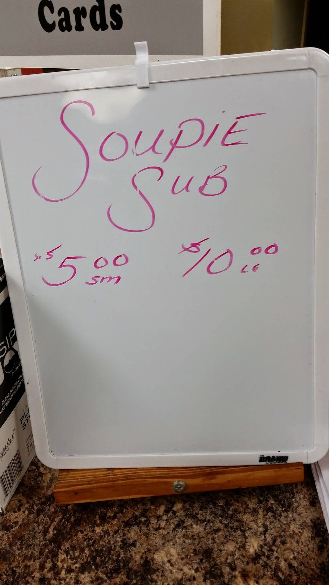 Menu at Sunbury Sub Shop restaurant, Sunbury