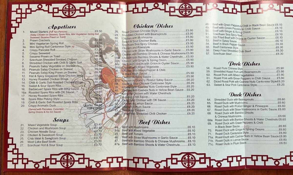Menu at Sunflower House Takeaway fast food, Dereham