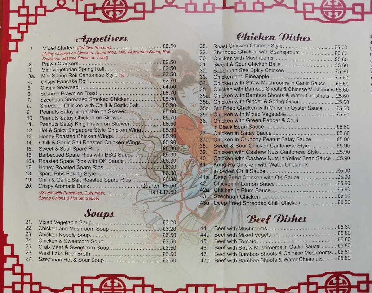 Menu at Sunflower House Takeaway fast food, Dereham