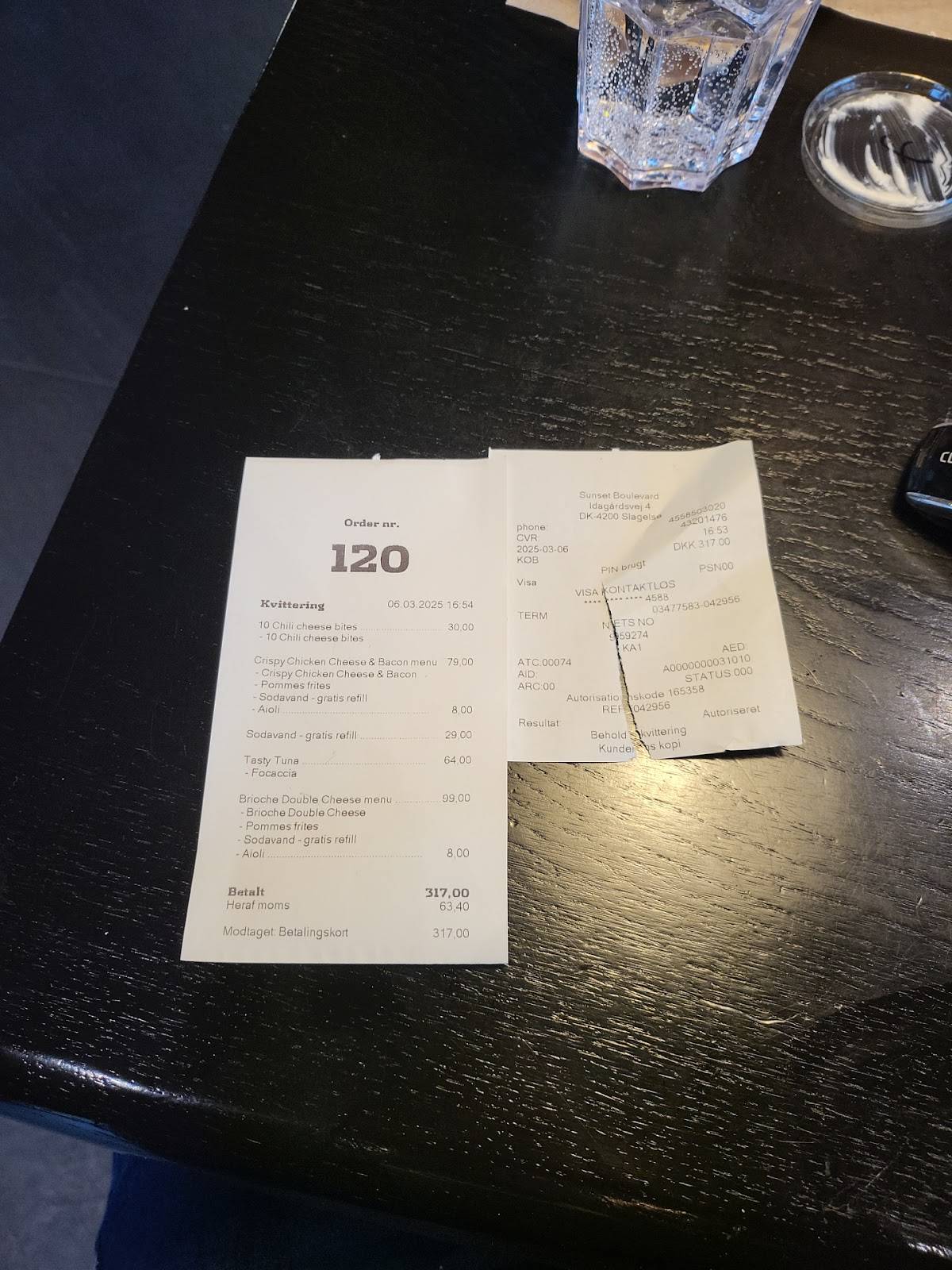 Menu at Sunset Boulevard restaurant, Slagelse, Idagårdsvej 4
