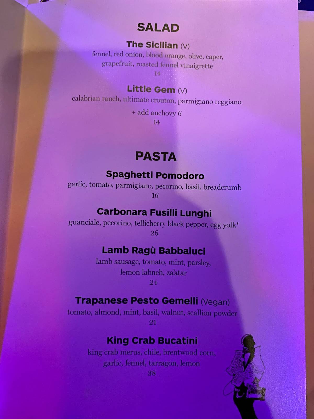 Menu at Superfrico pub & bar, Las Vegas