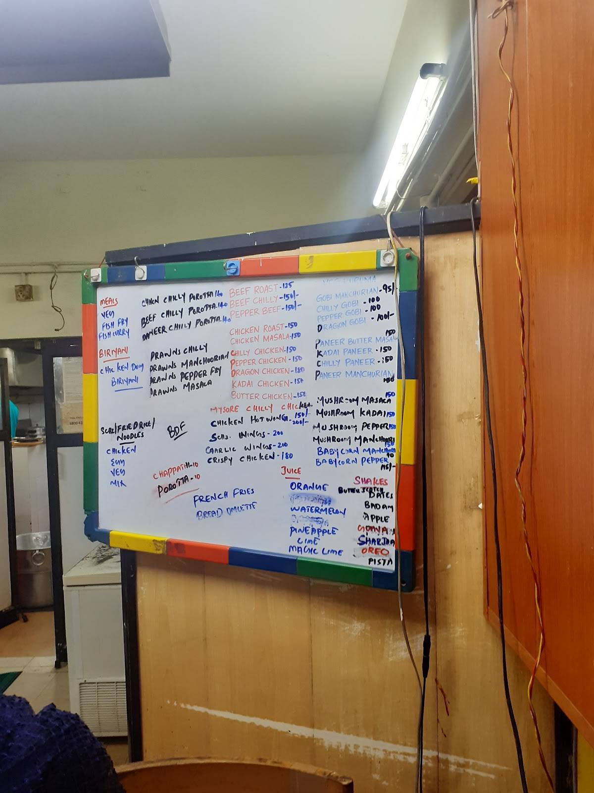 Menu at Sweet Peppers, Kazhakkoottam