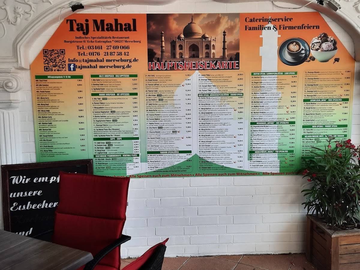 Menu at TAJ MAHAL Indisches Spezialitätenrestaurant, Merseburg