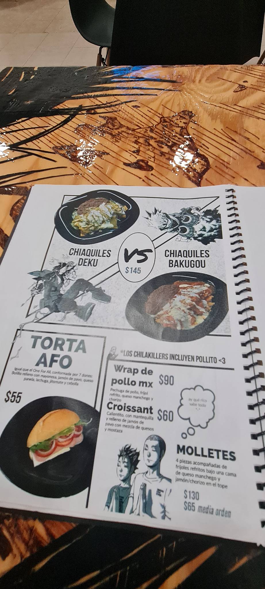 Carta de TANOSHII manga café, Monterrey