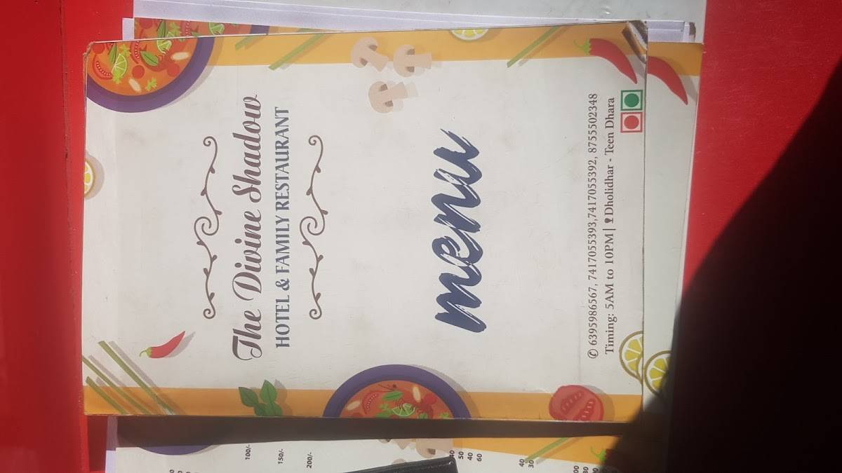 Menu at THE DIVINE SHADOW (RESTAURANT), India