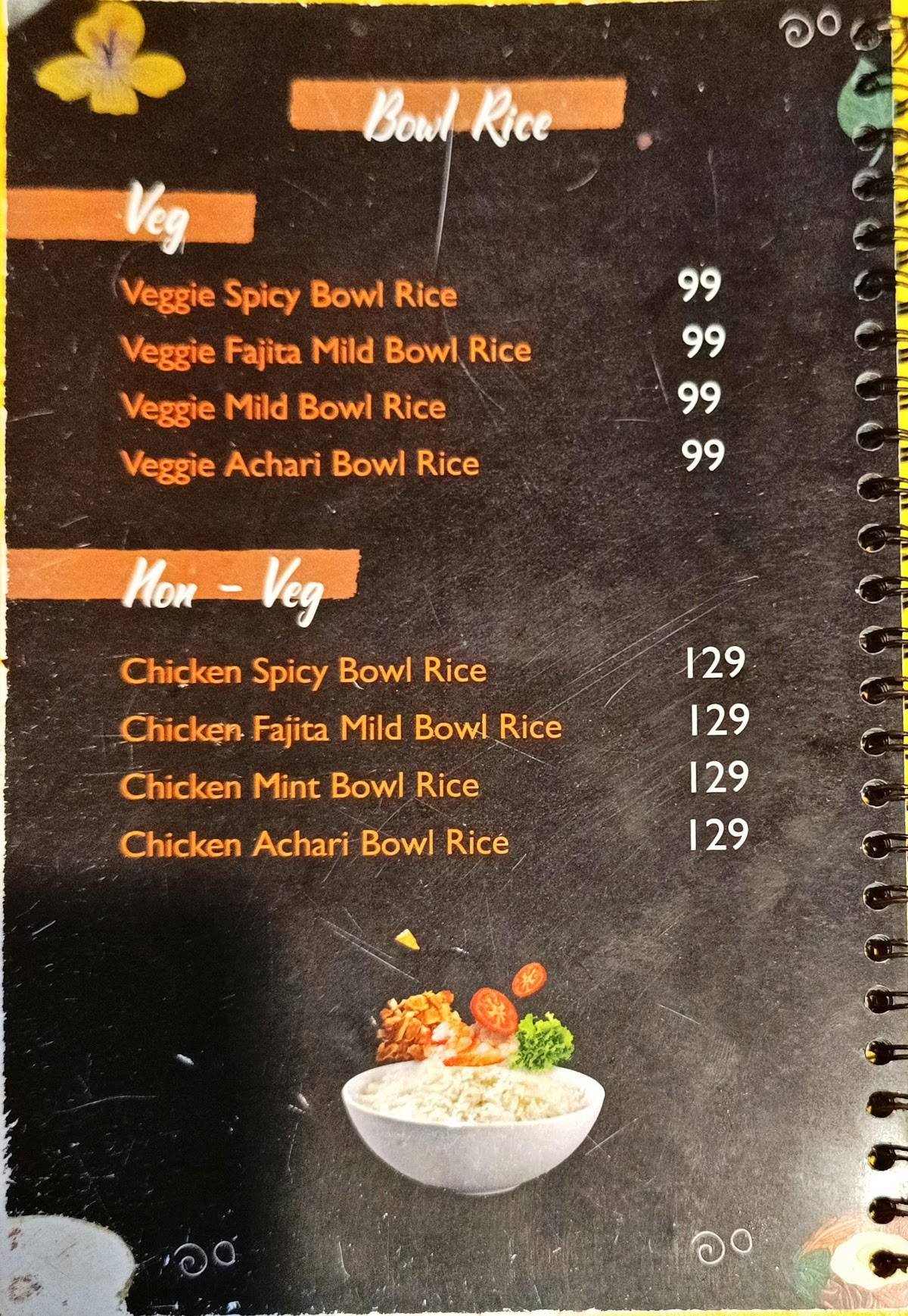 Menu at THE GRANIOS cafe payakaraopeta, Payakaraopeta