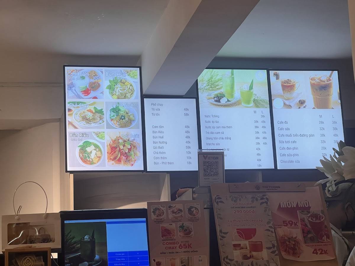 Menu at THE TCHING- Phở Chay & Coffee, Ho Chi Minh City