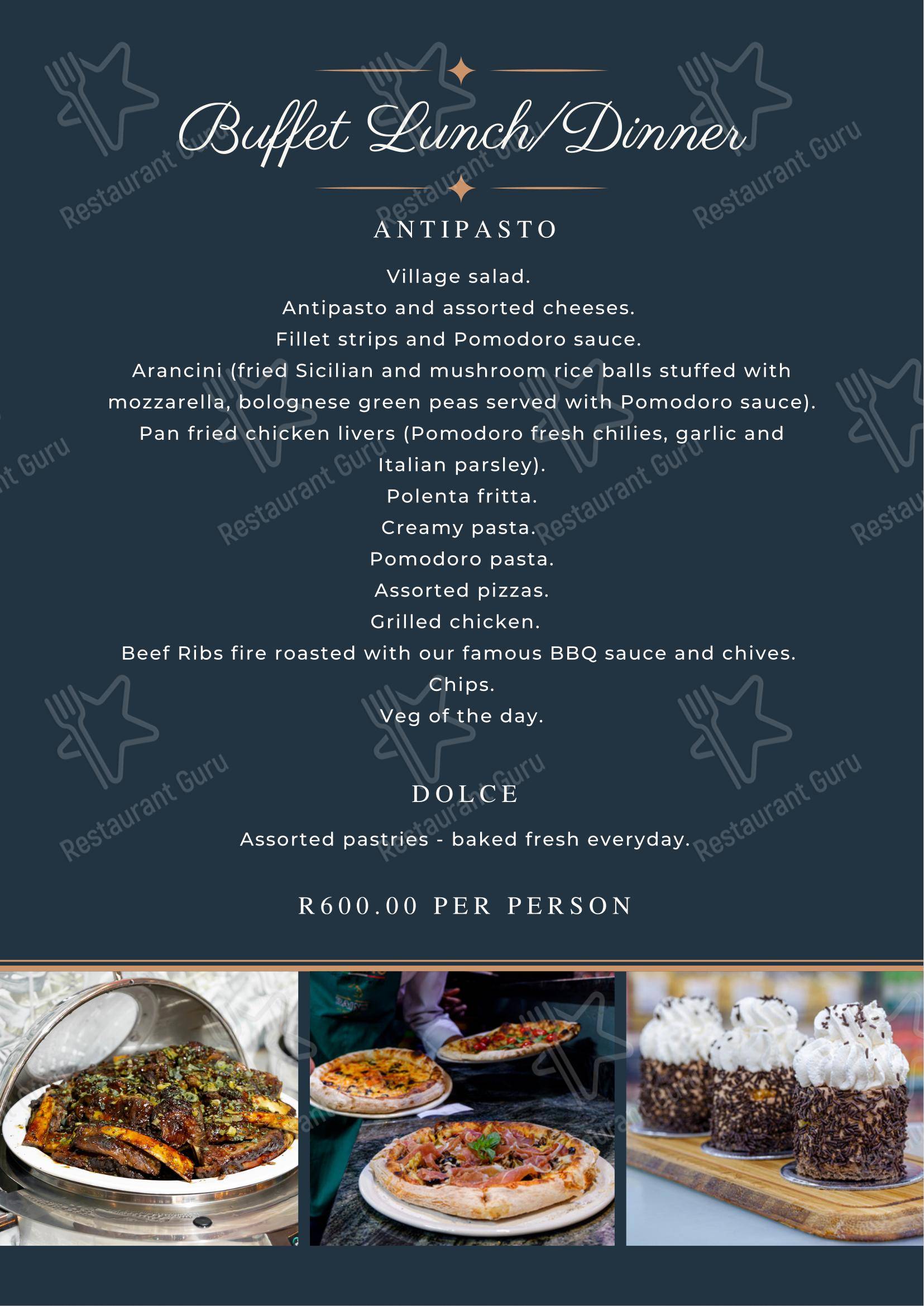 Menu at TONINO CUCINA BENONI restaurant, Benoni