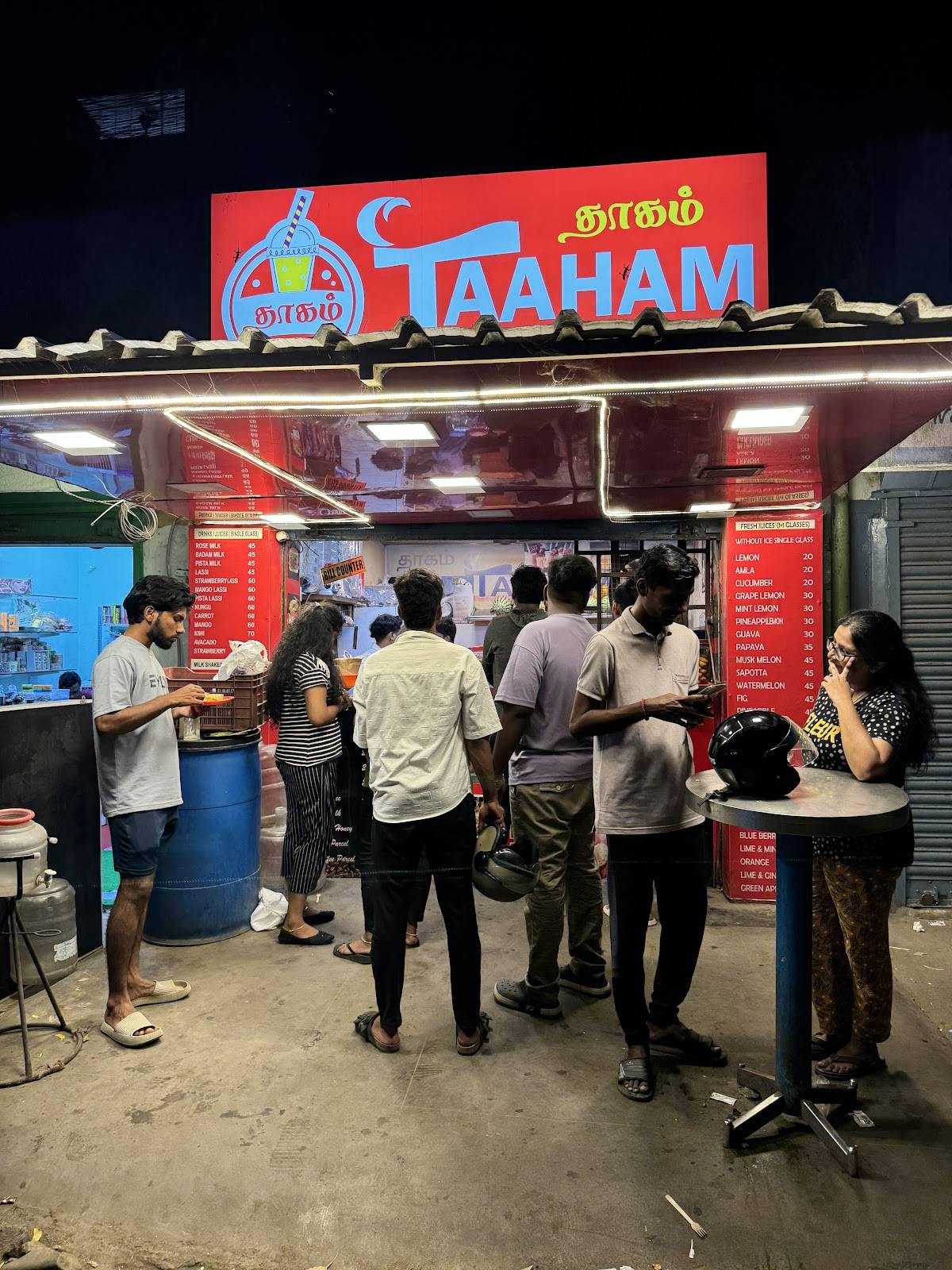 Menu at Taaham Tea Stall, Chennai, 20, Pillayar Koil St