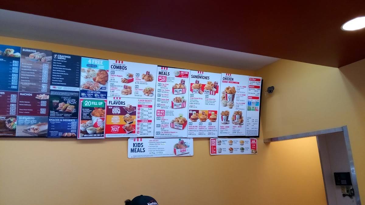 Menu at Taco Bell / KFC fast food, Clearwater, S Missouri Ave