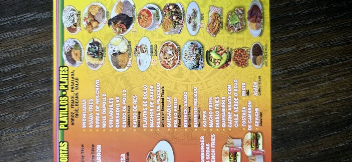 Menu at Taco Loco Mexican Restaurant, Gardena
