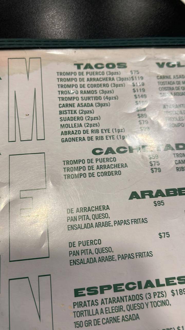Carta del restaurante Tacos Atarantados, San Pedro Garza García, Av ...