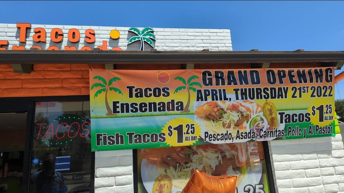 Menu at Tacos Ensenada restaurant, Duarte