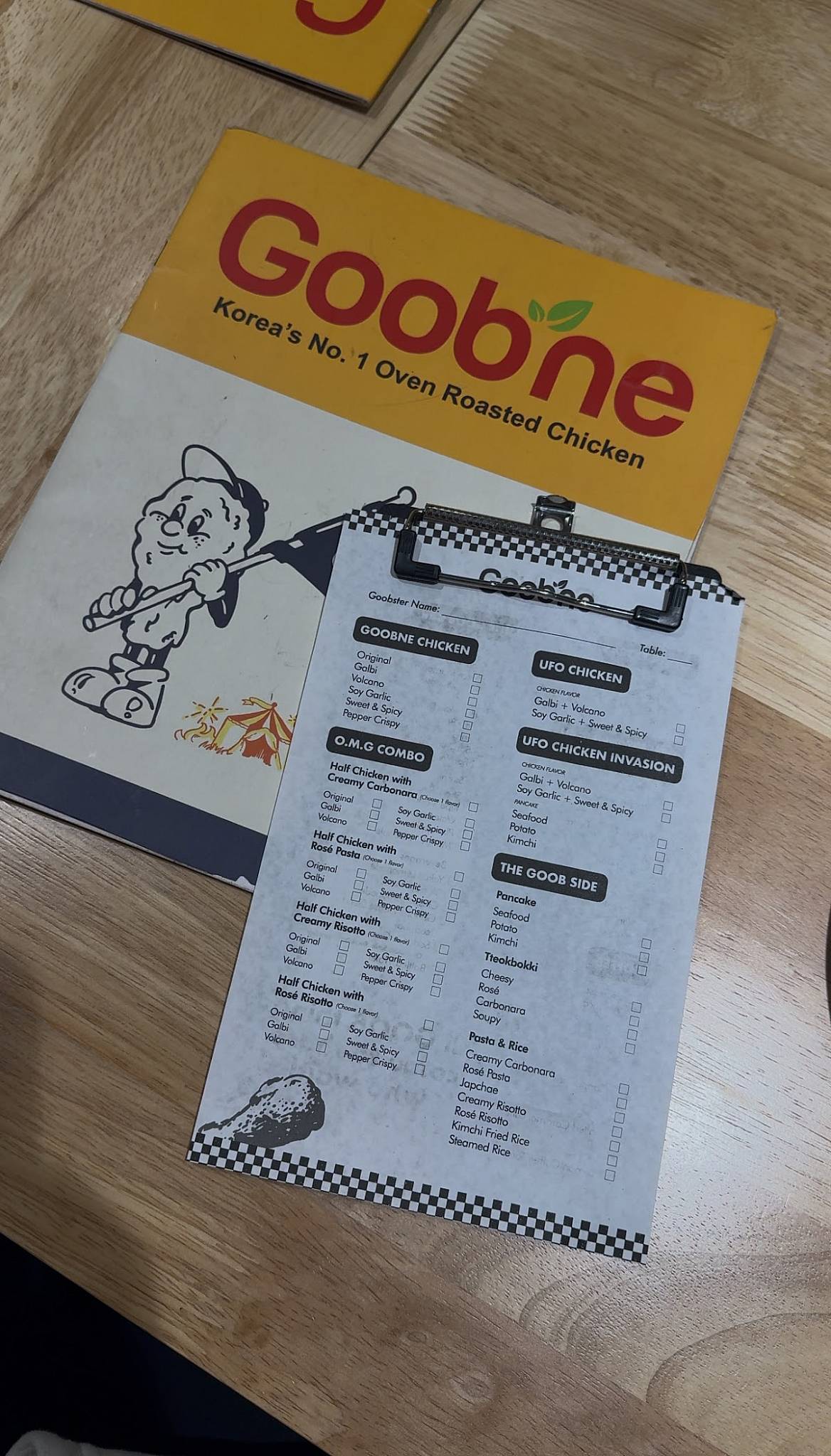 Menu at Goobne restaurant, Taguig