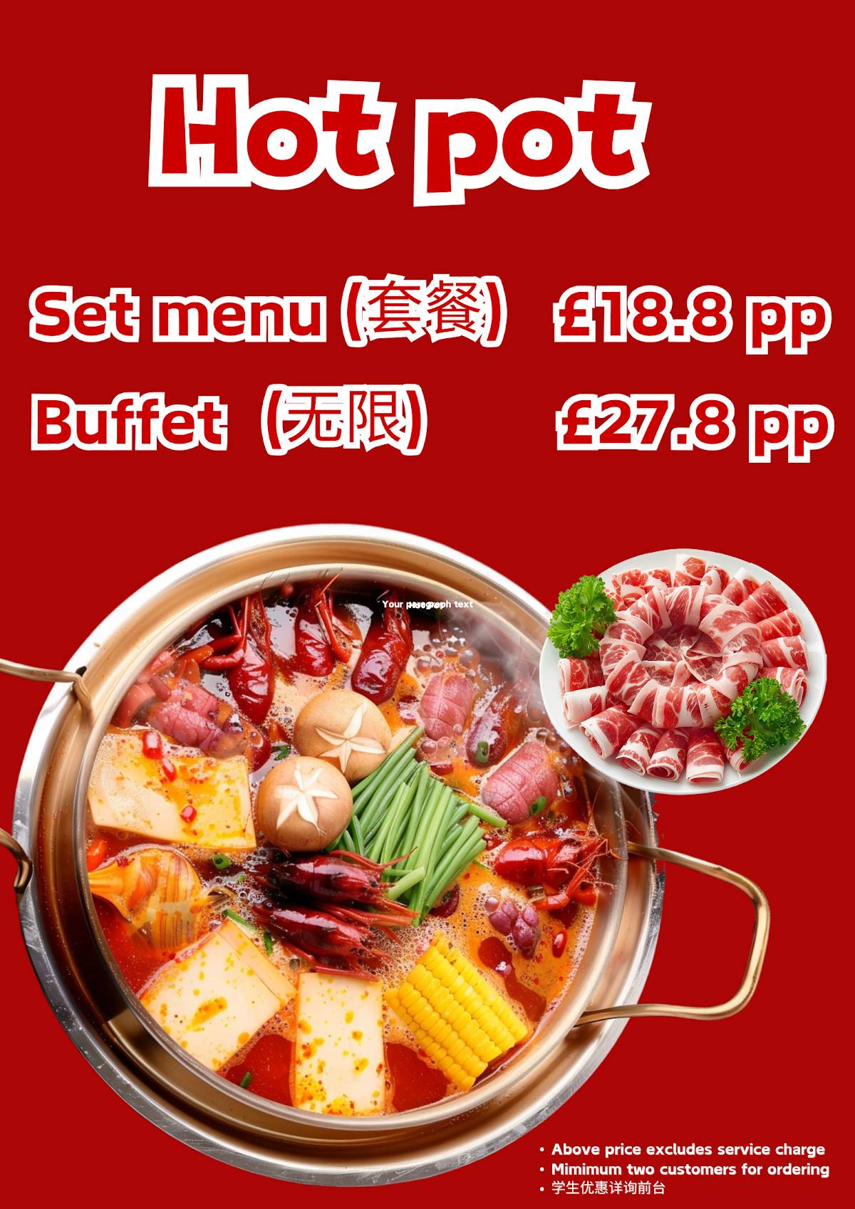 Menu at Tang Chao Chinese Restaurant, Southampton