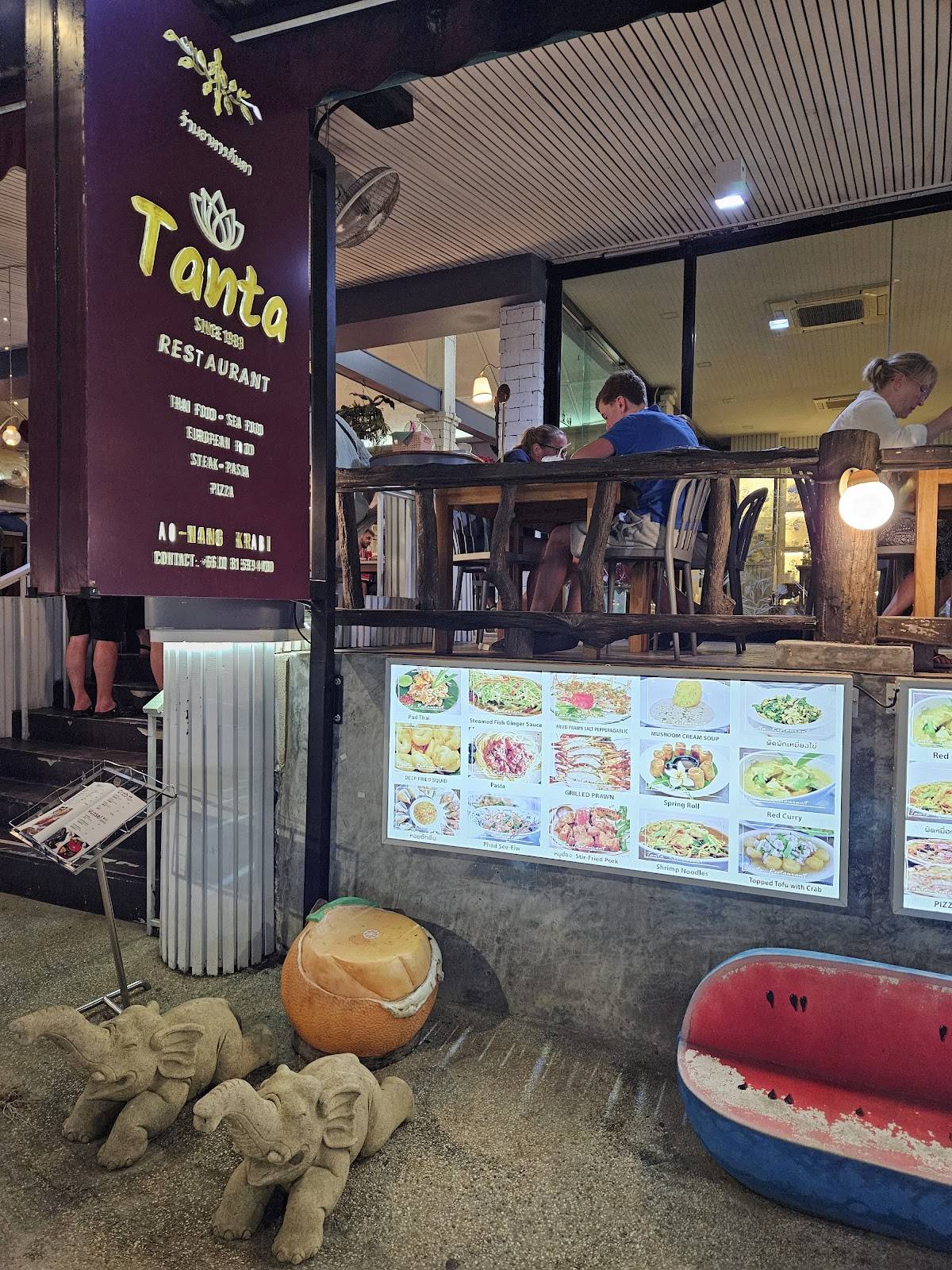 Menu at Tanta ร้านอาหารตันตา restaurant, Ao Nang