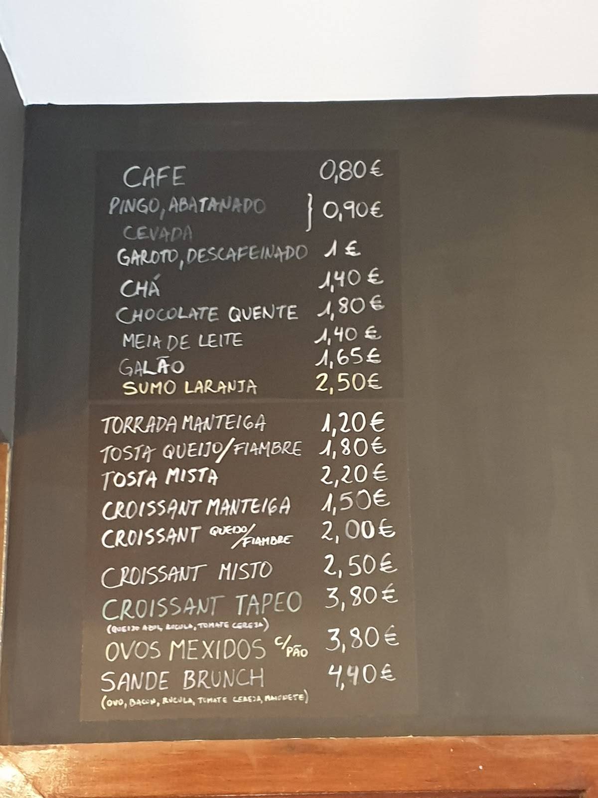 Menu em Tapeo Café, Aveiro