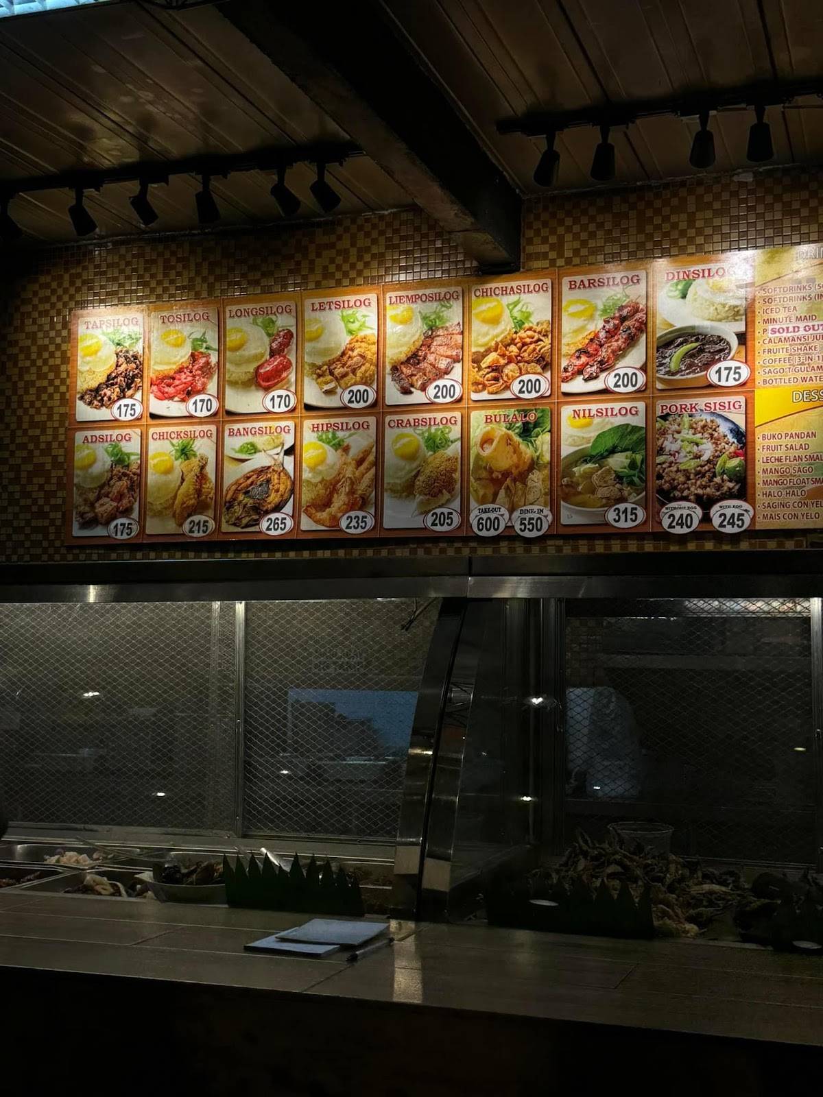 Menu at Tapsi ni Vivian at Bulaluhan restaurant, Pasig, H3CM+Q6J