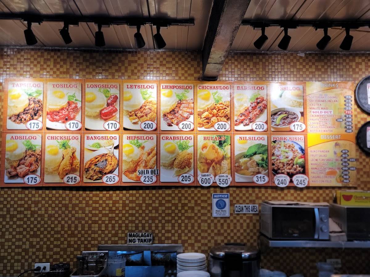 Menu at Tapsi ni Vivian at Bulaluhan restaurant, Pasig, H3CM+Q6J