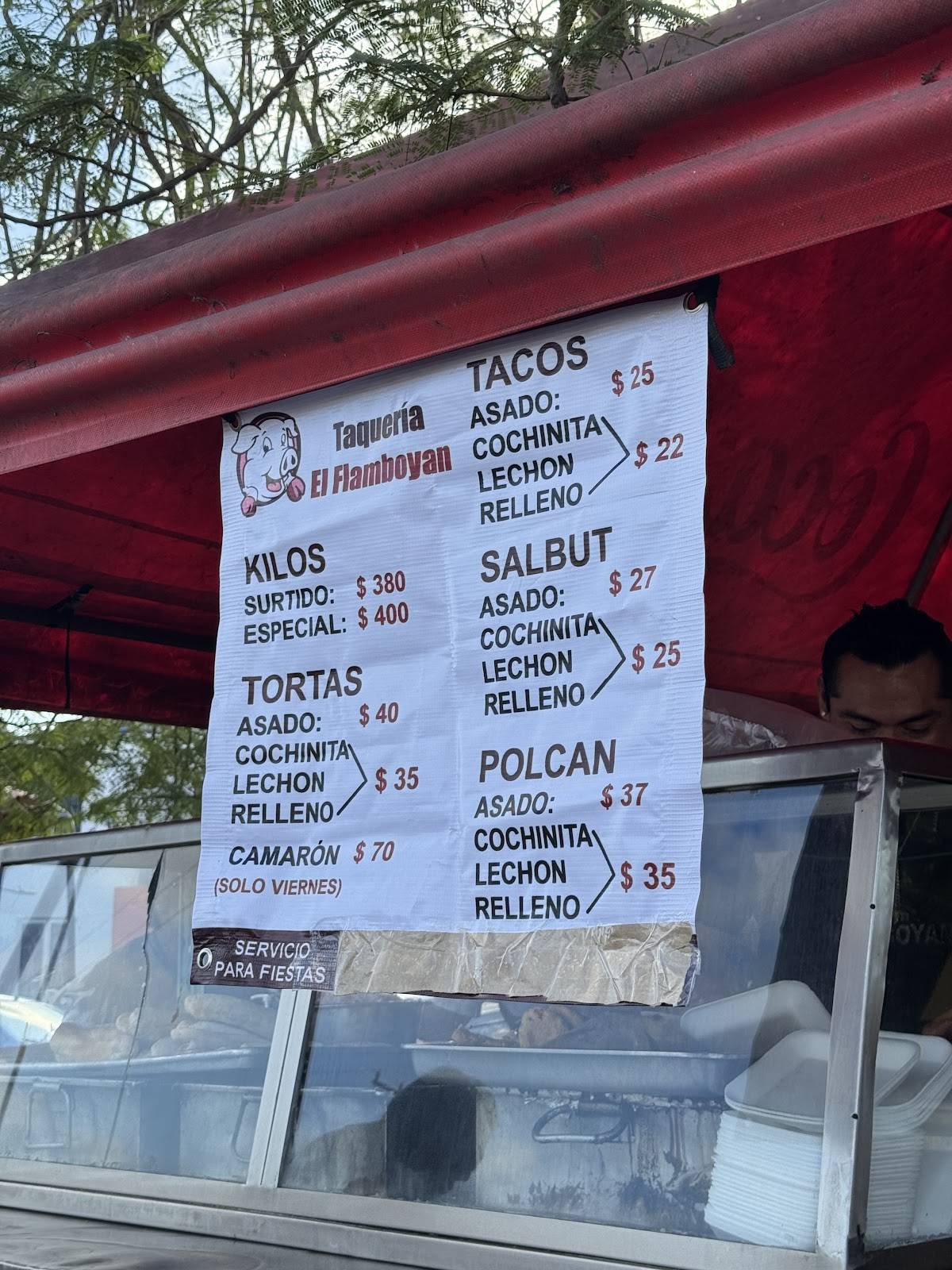 Carta del restaurante Taquería El Flamboyan, Merida, Calle 28 D 242