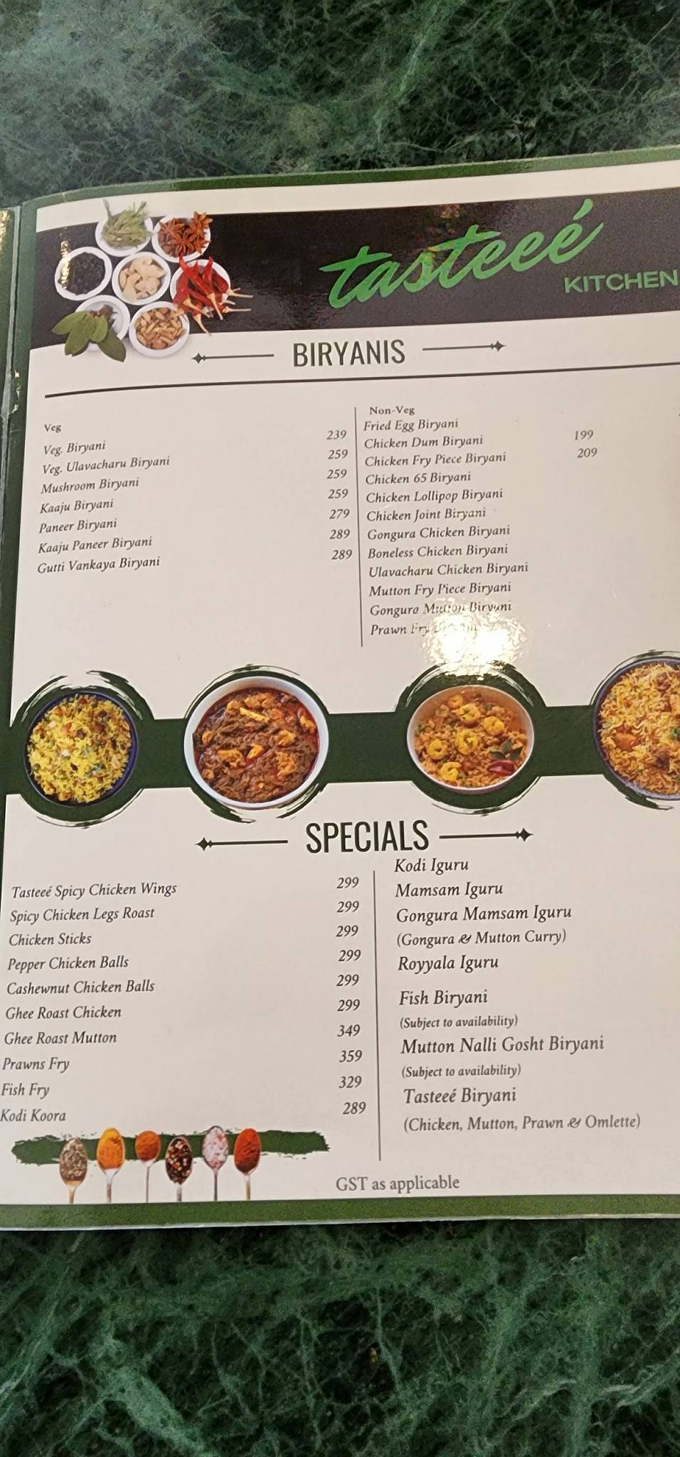 Menu at Tastee Kitchen Madhapur, Hyderabad