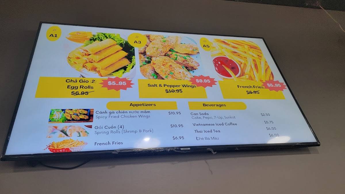 Menu at Tasty Bowl restaurant, Oakland