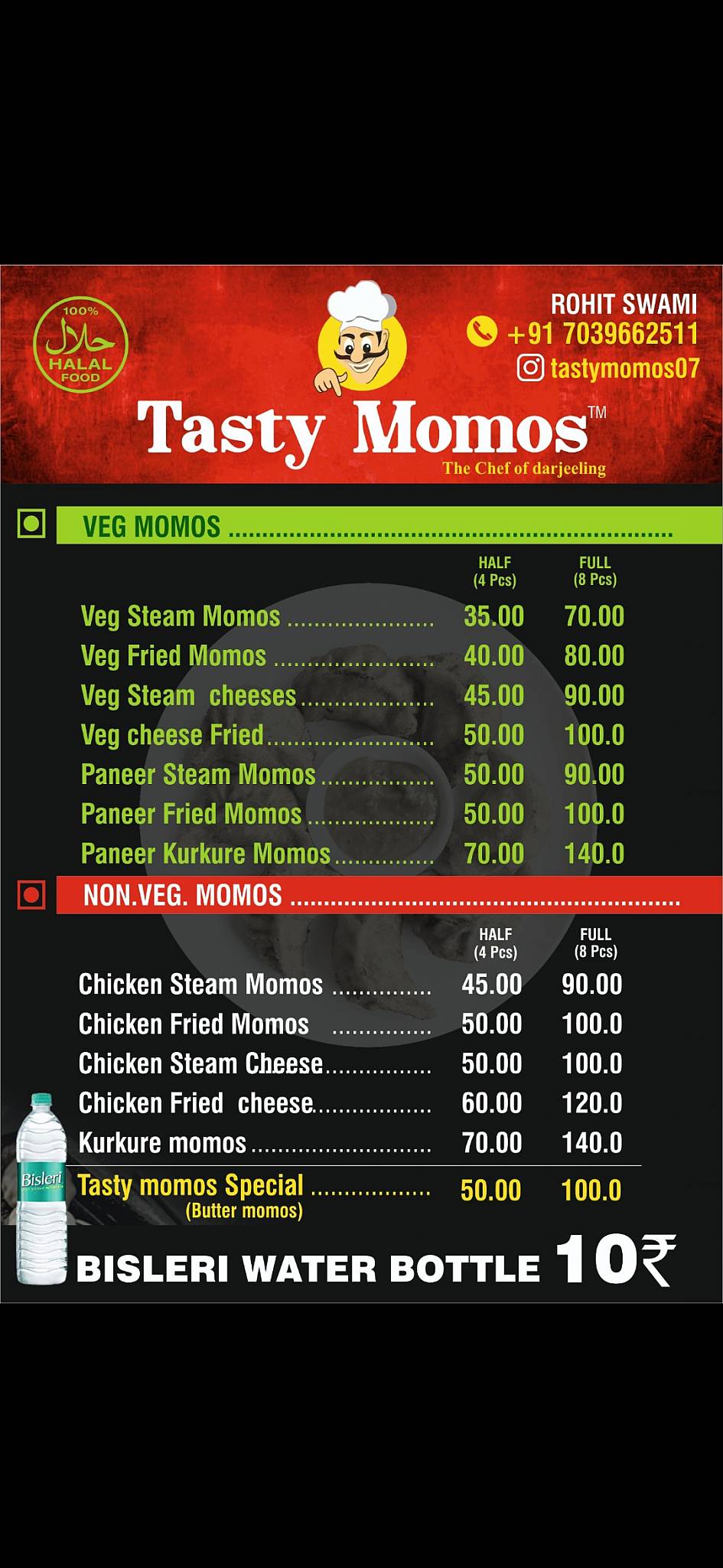 Menu at Tasty momos, Mumbai