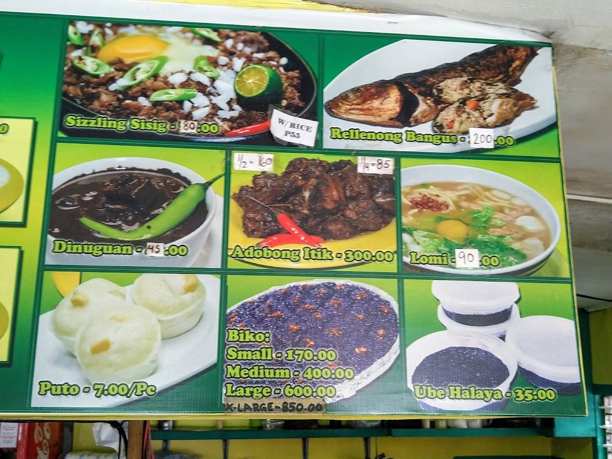 Menu at Tatay Berting's Special Pancit restaurant, Taguig