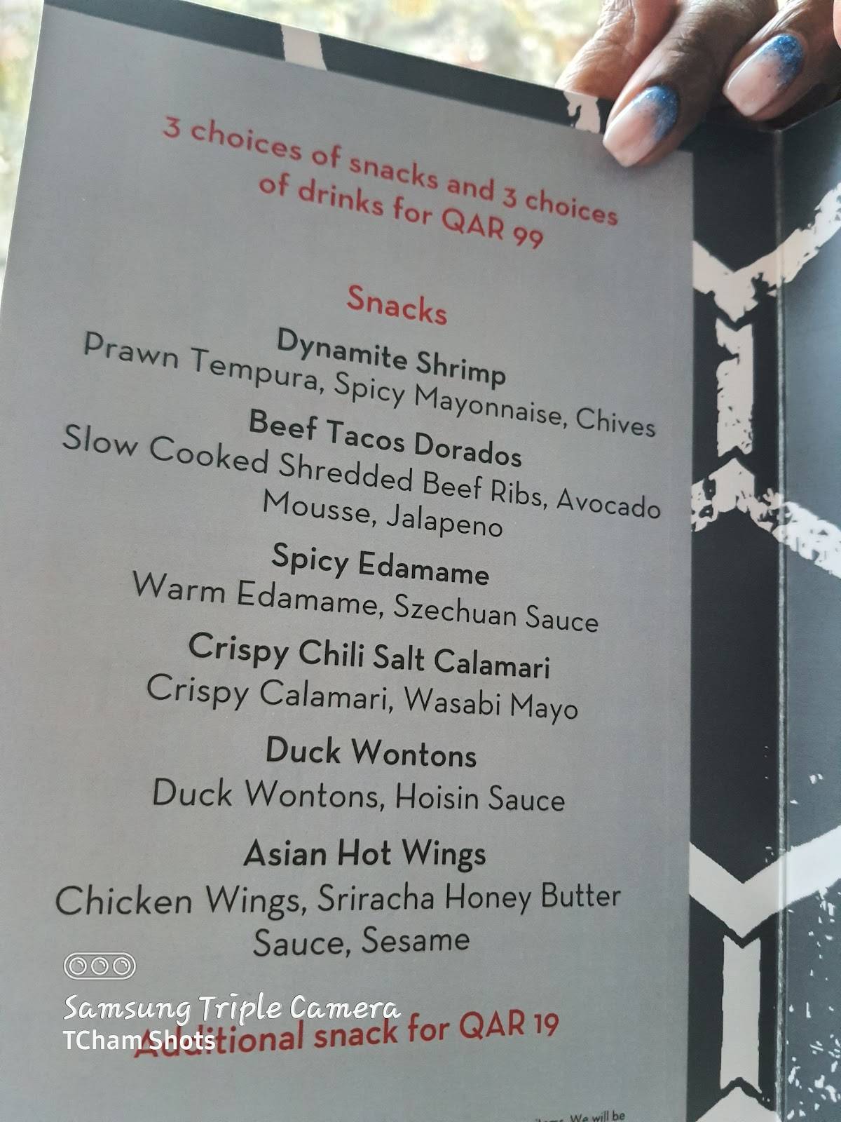Menu at Teatro Doha restaurant, Doha