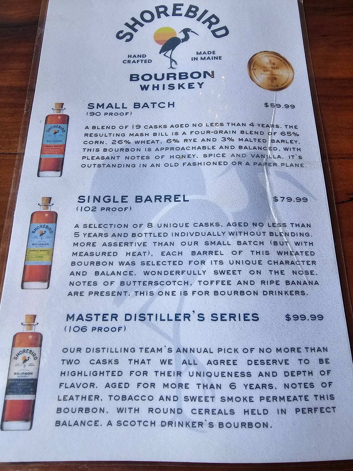 Menu at Terlingua pub & bar, Portland