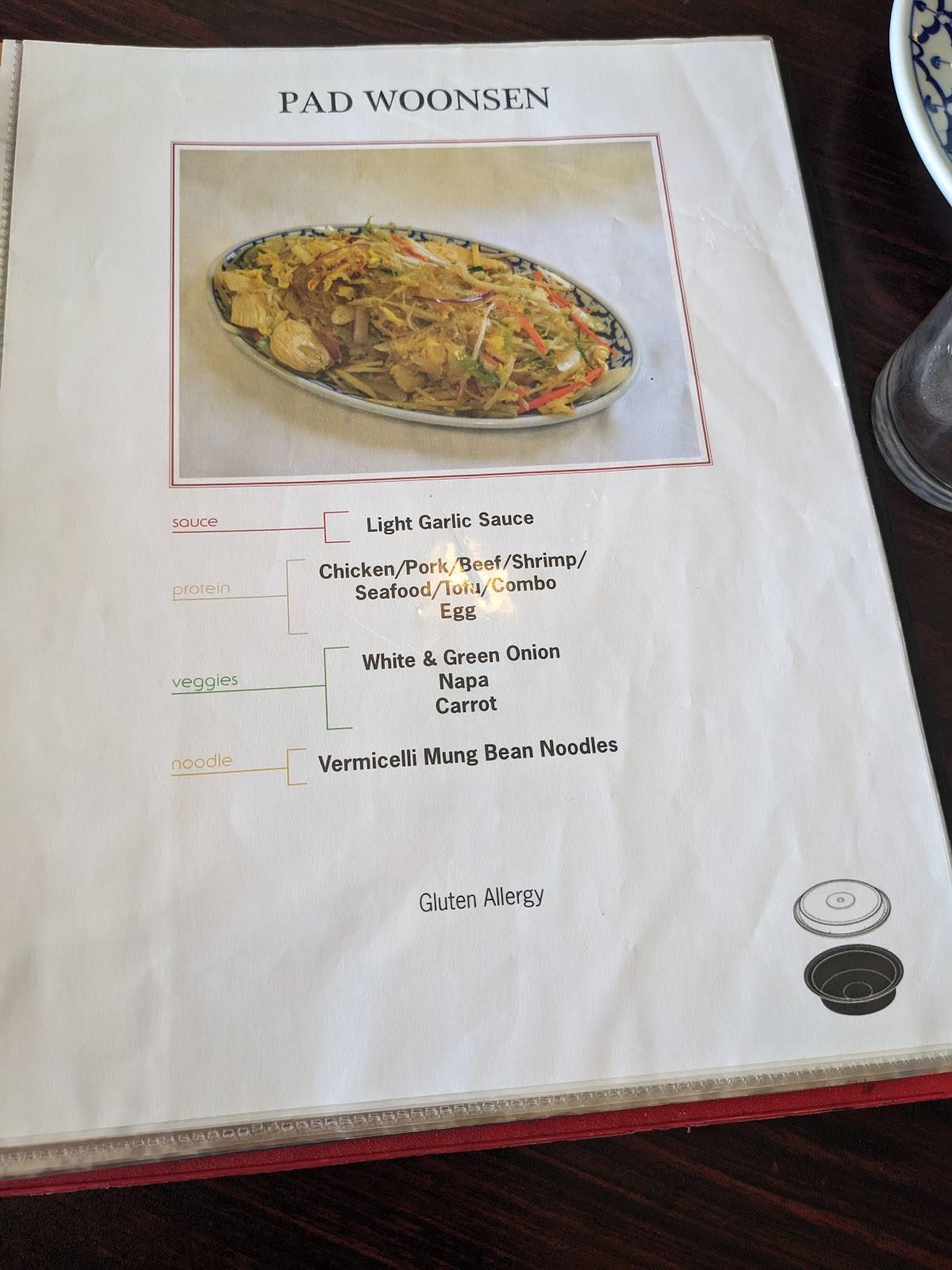 Menu at Thai Paradise restaurant, Pickerington, Hill Rd N