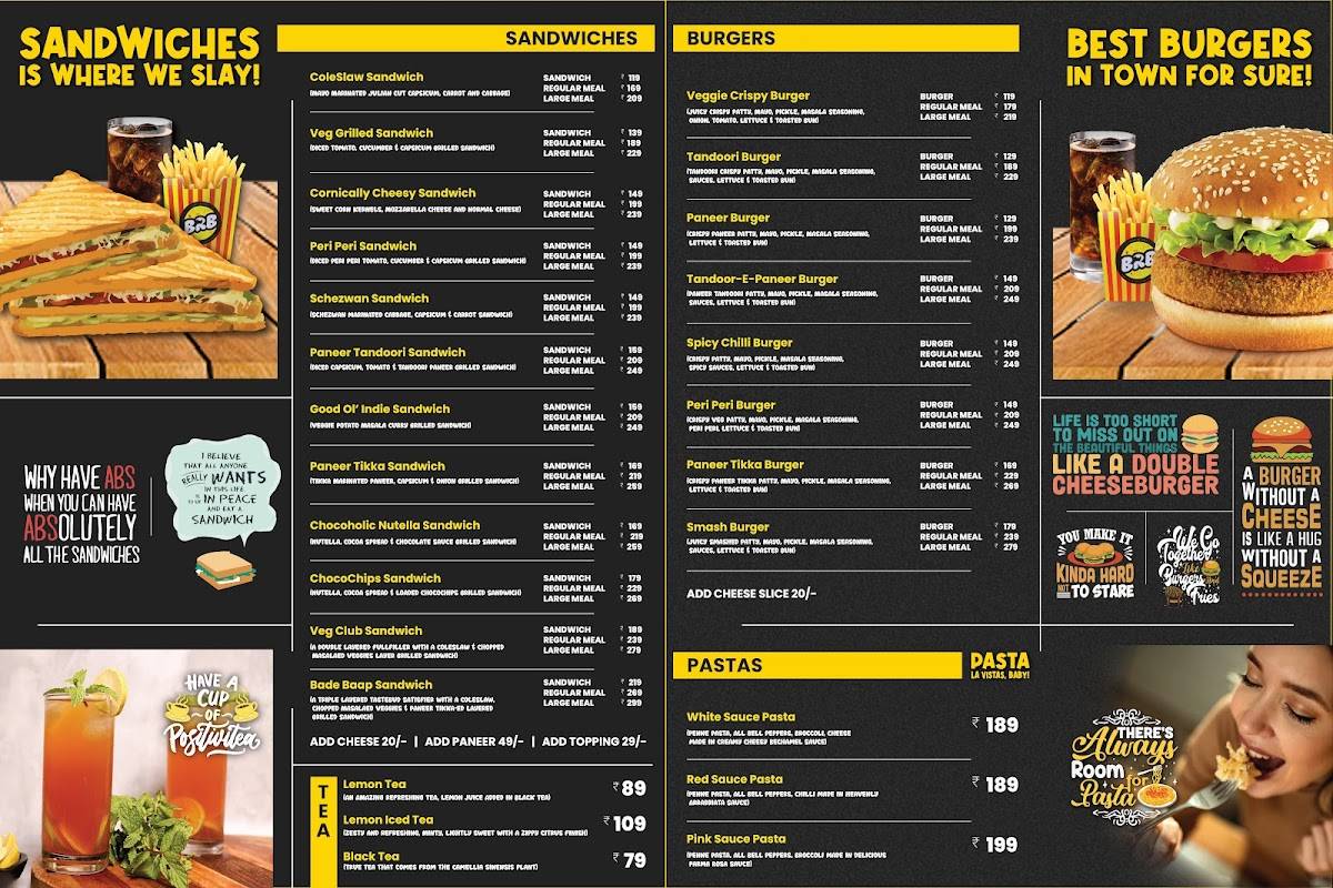 Menu at The BRB Cafe, Aurangabad, Shop 8