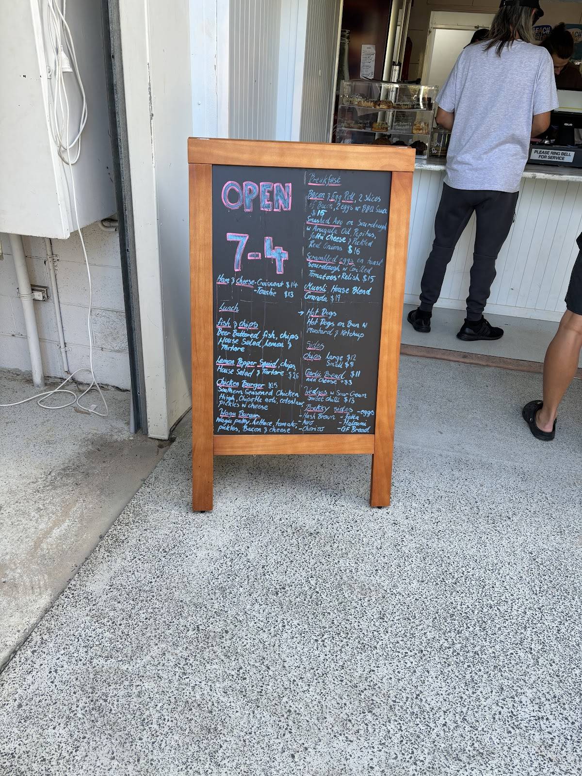 Menu at The Beach House Restaurant and Cafe, One Mile