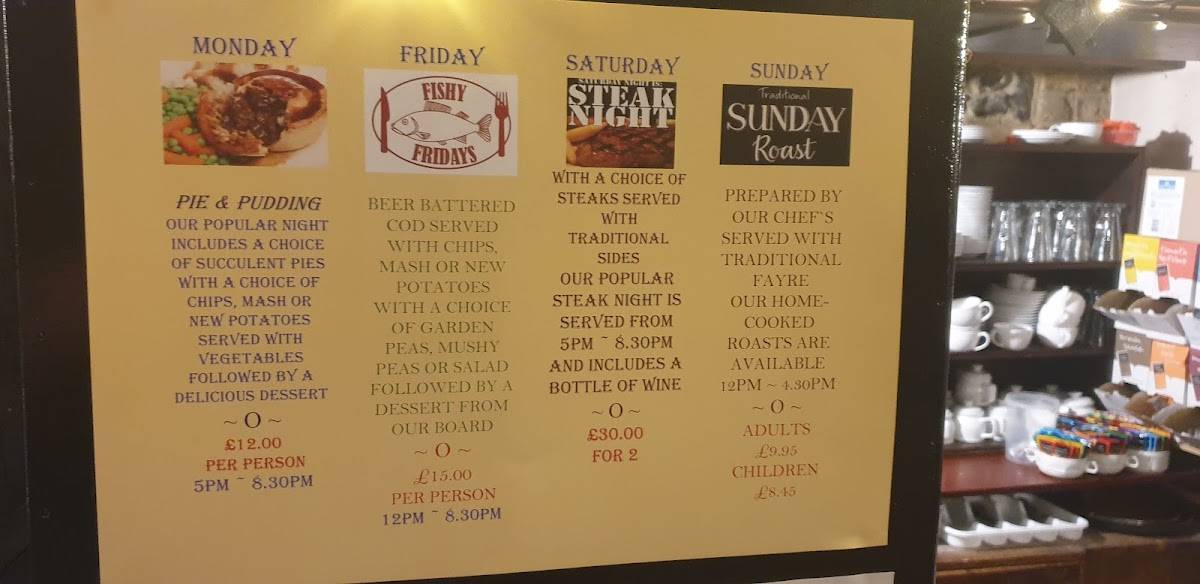 Menu at The Bell Inn pub & bar, Margate