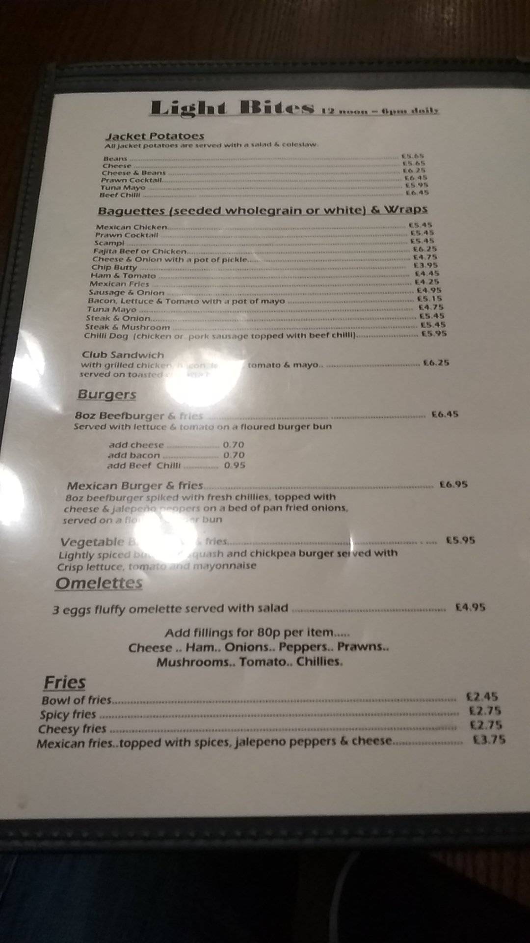 Menu at The Bentlands pub & bar, Wolverhampton