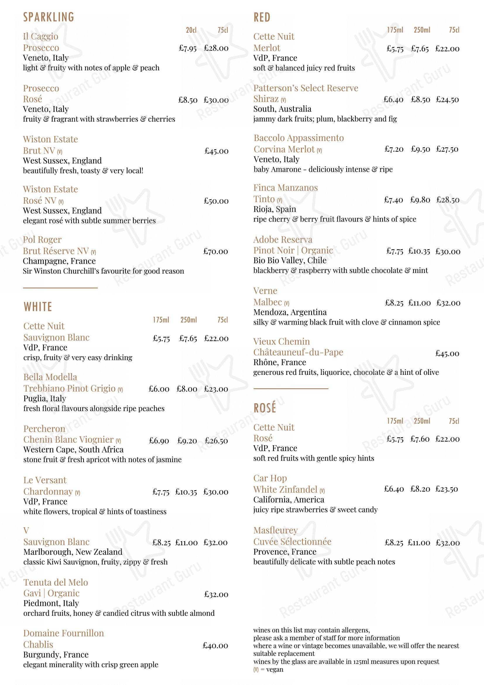 Menu at The Black Horse Inn, Findon pub & bar, Worthing, High St