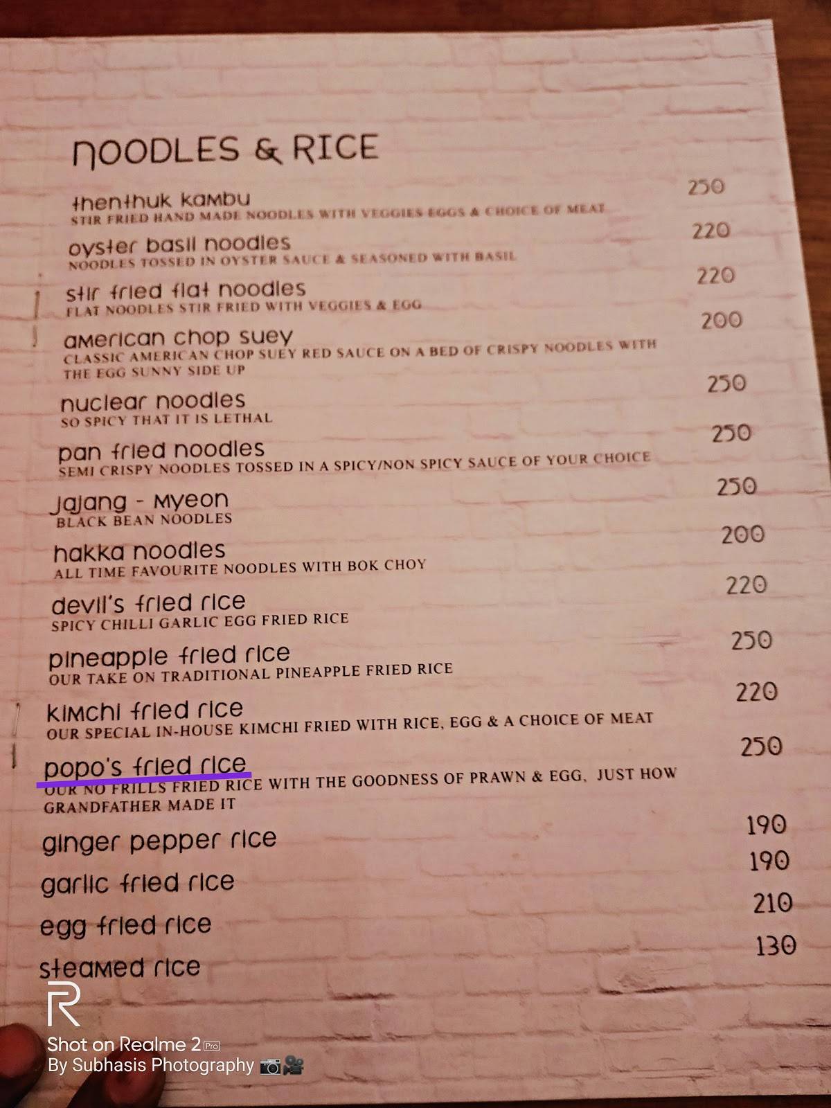 Menu at The Blue Poppy Thakali, Kolkata